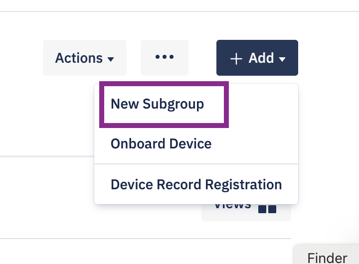 Managing Devices - Creating Subgroups – NX Restaurant